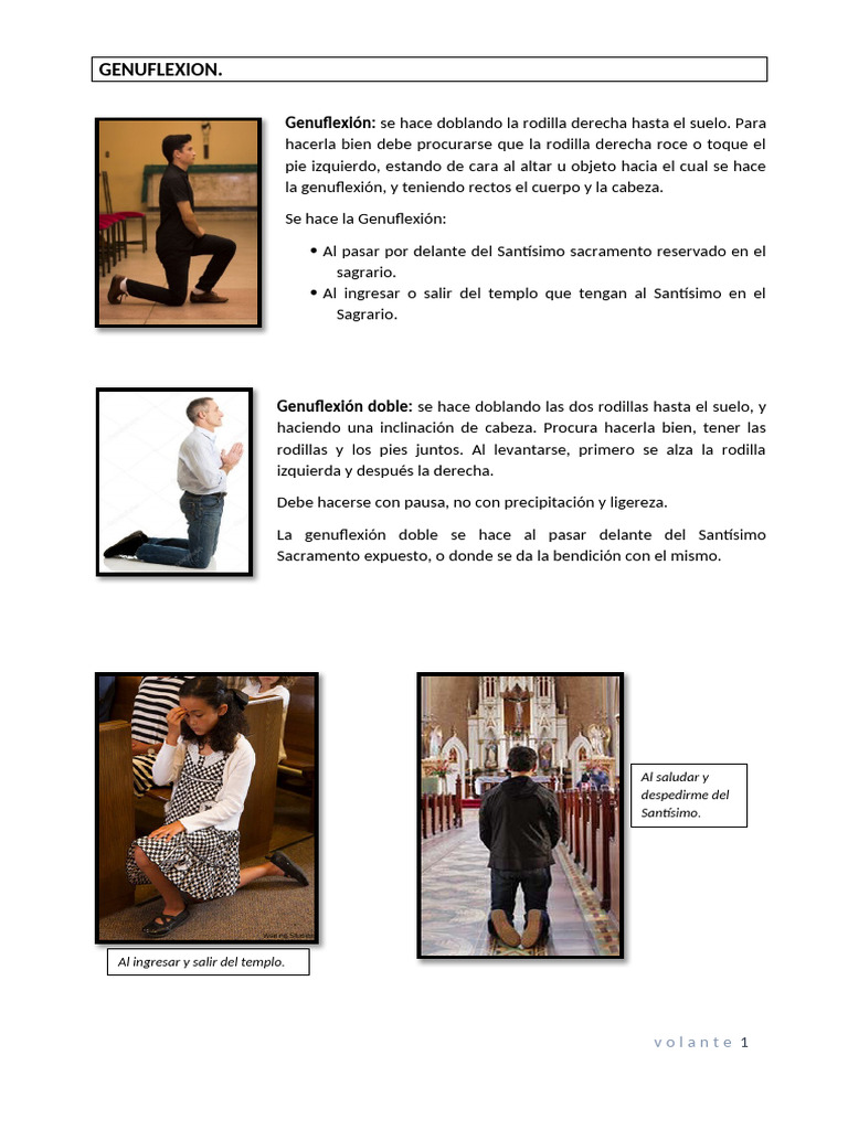 Cómo Realizar la Genuflexión Correctamente | PDF