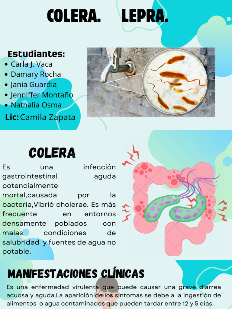 Cólera y Lepra: Infecciones y Tratamientos | PDF | Cólera | Diarrea