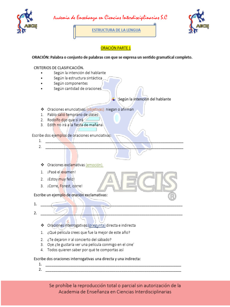 Ejemplos de oraciones dubitativas | PDF | Oración (Lingüística) | Verbo