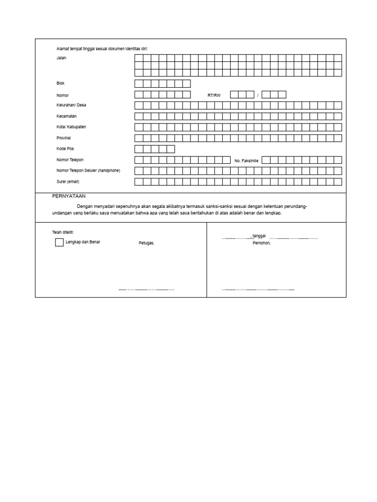 Formulir Perubahan Data Badan - XLSX - Halaman 2 | PDF