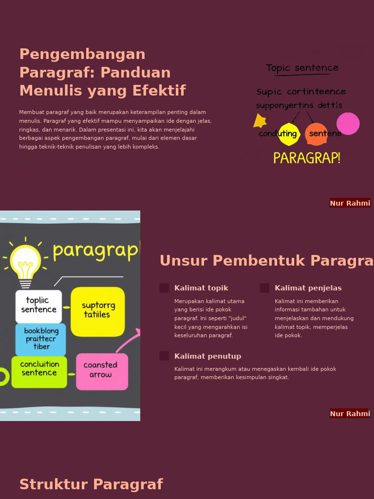 Pengembangan Paragraf Panduan Menulis Yang Efektif | PDF
