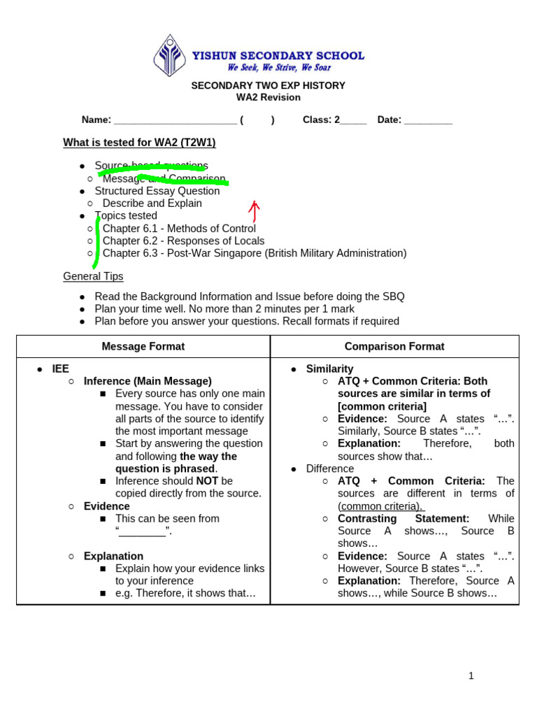 2025 Sec 2E WA2 Revision (1) | PDF | Empire Of Japan