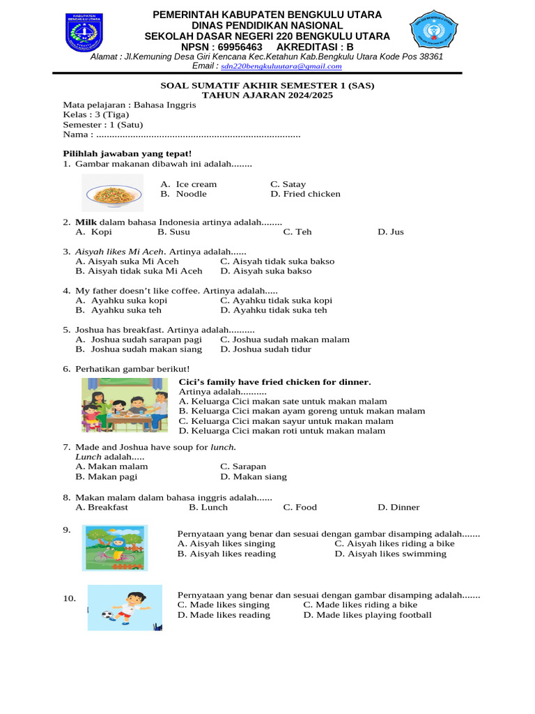 Sas KLS 3 Sem1 | PDF