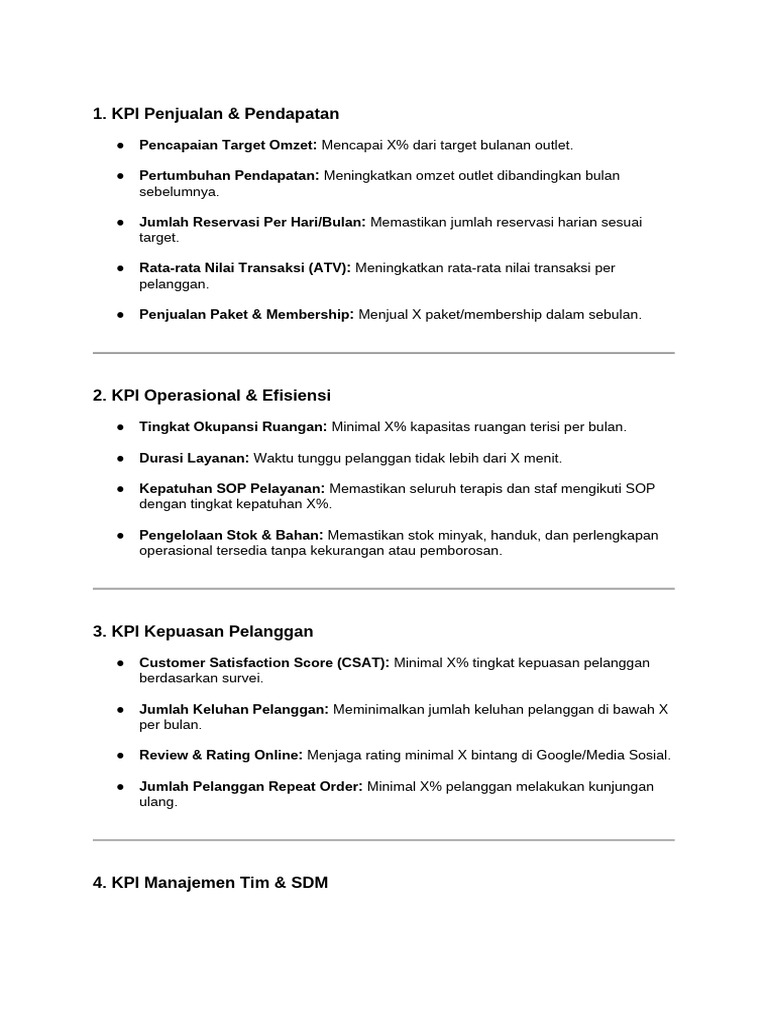 Rancangan Kpi SPV | PDF