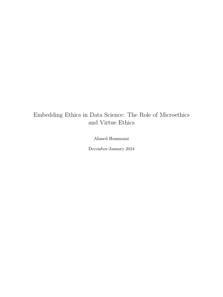 Embedding Ethics in Data Science | PDF