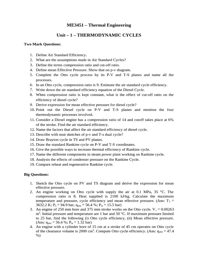 ME3451 - Thermal Engineering | PDF | Turbine | Boiler