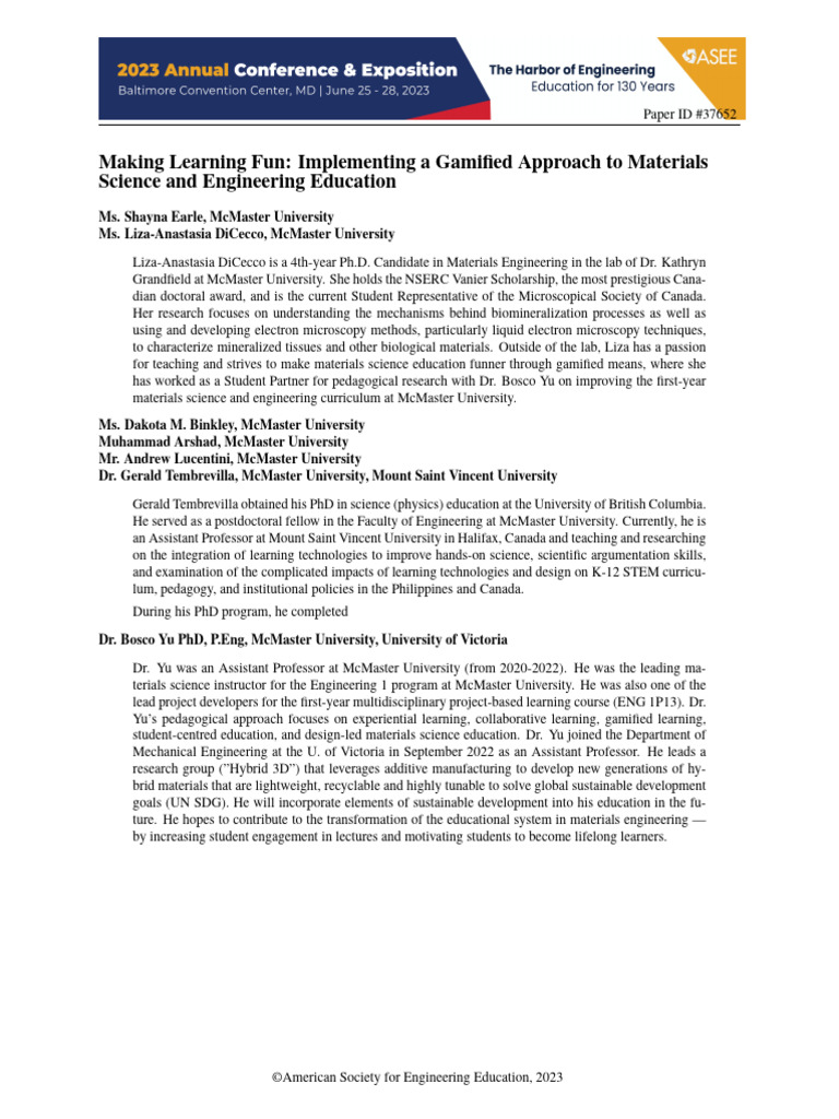 Making Learning Fun Implementing A Gamified Approach To Materials ...