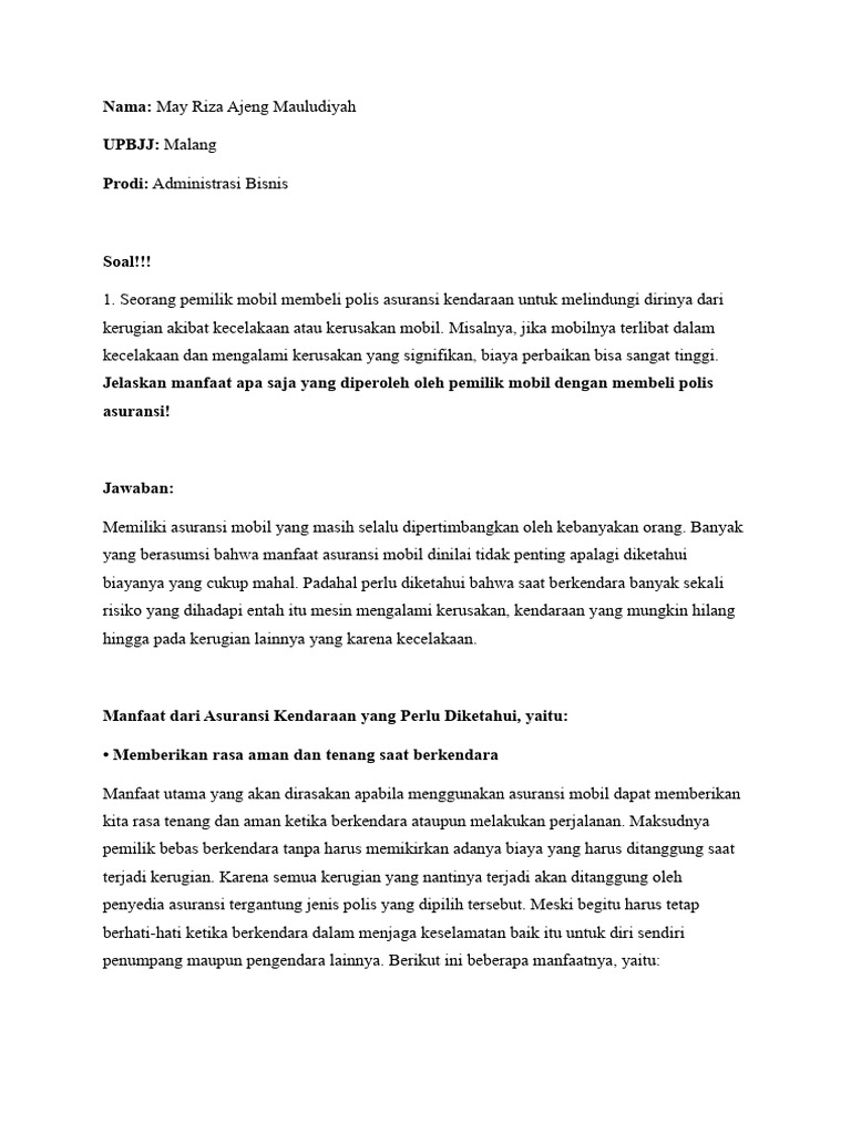 Tugas 3 OPERASIONAL BANK 044308871 (May Riza Ajeng Mauludiyah) | PDF