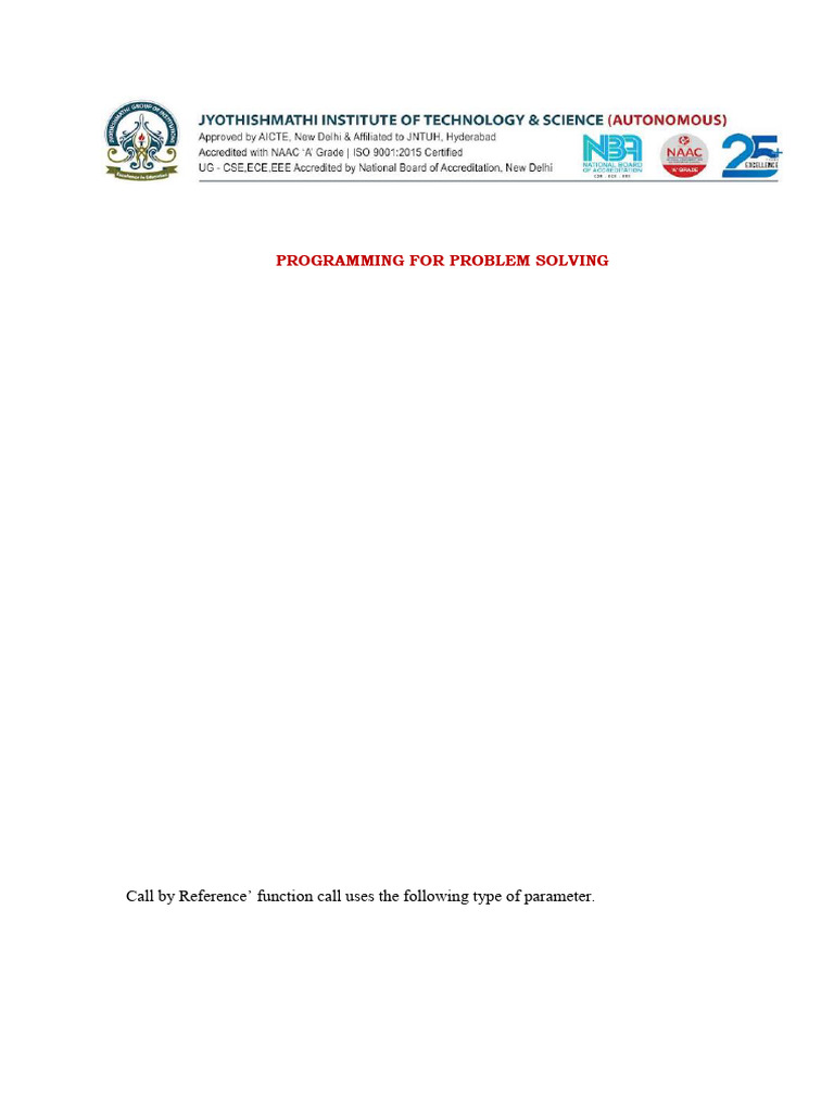 Pps Objectve Bank 2024-25 | PDF | Integer (Computer Science) | Pointer (Computer Programming)