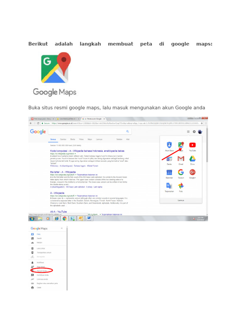 Cara Membuat Peta di Google Maps | PDF