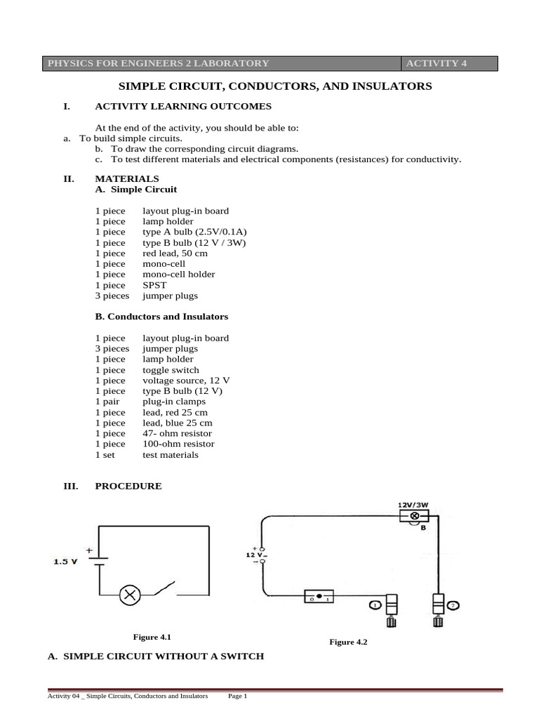 A4 Conductors and Insulators | PDF | Resistor | Electrical Network