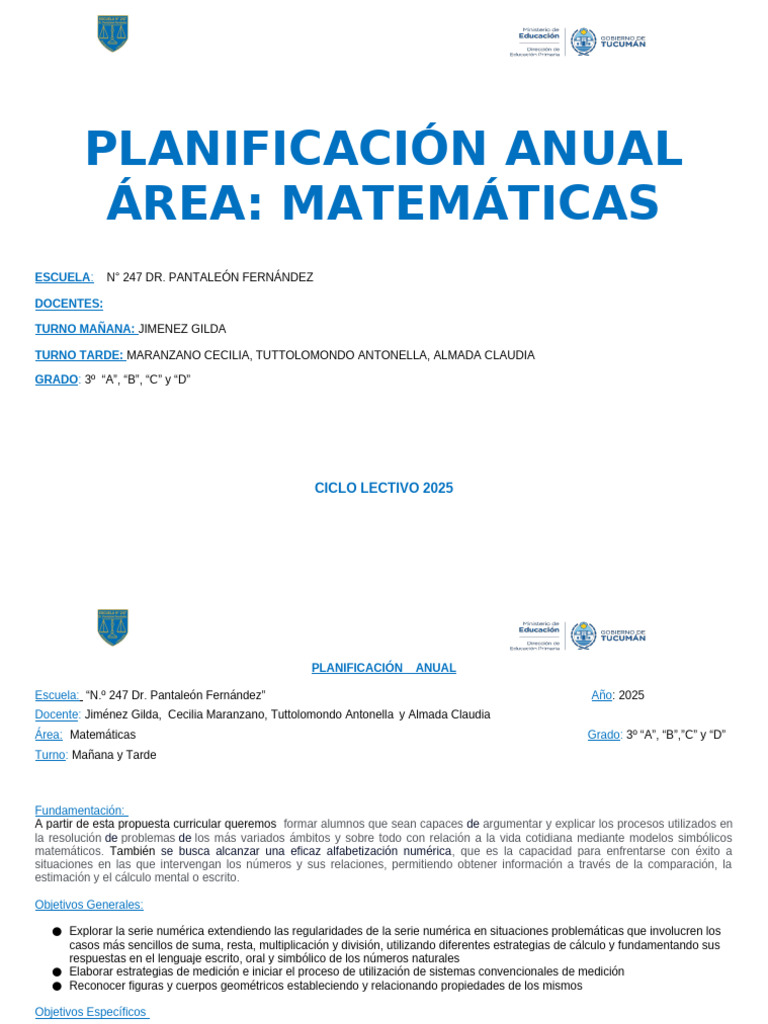 Modelo de Planificacion Terminado de Tercero | PDF | Comunicación | Geometría