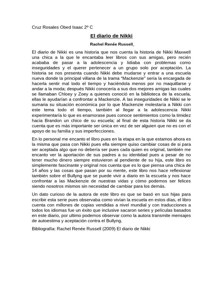 El Diario de Nikki | PDF