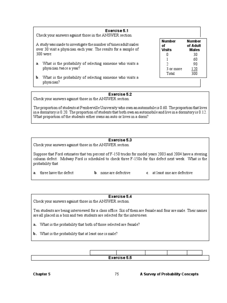 Microsoft Word - Chapter - 05 - Exercise | PDF | Test (Assessment)