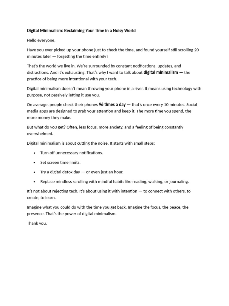 Digital Minimalism | PDF