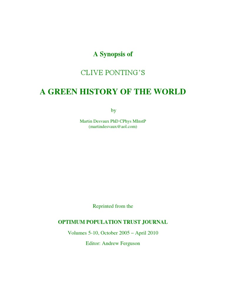 Green History | PDF | Famine | Domestication
