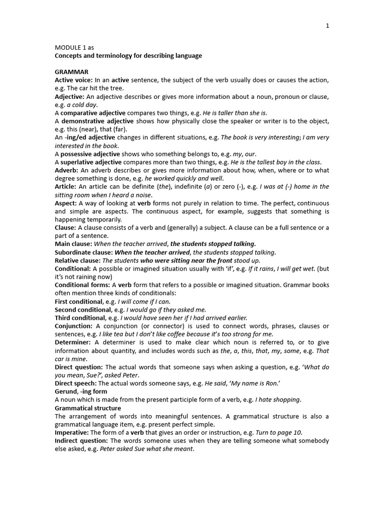 Glossary | PDF | Verb | Stress (Linguistics)