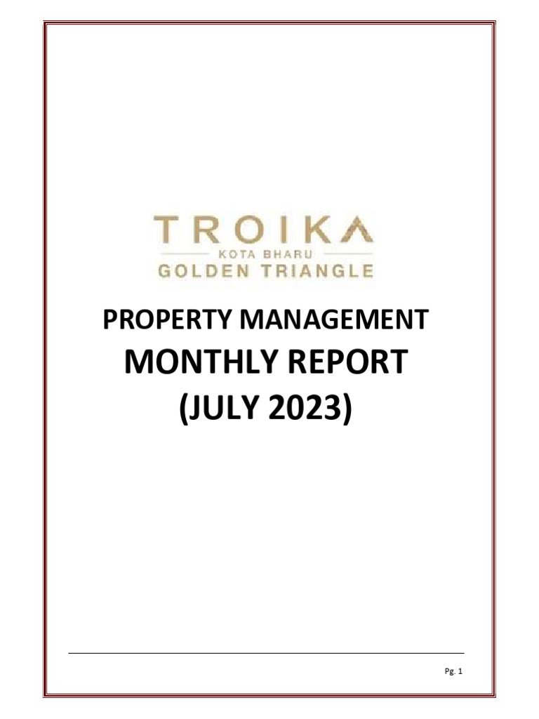 July 2023-Property Management Monthly Report | PDF