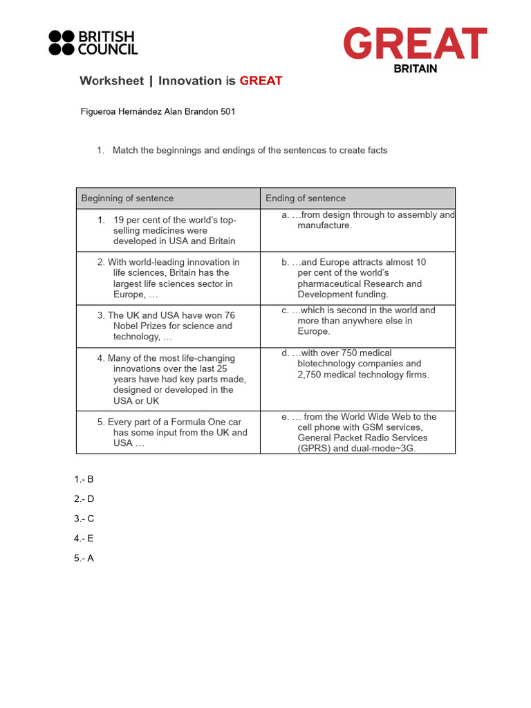 Innovation_is_Great_student_worksheets | PDF | Motorcycle | Engines