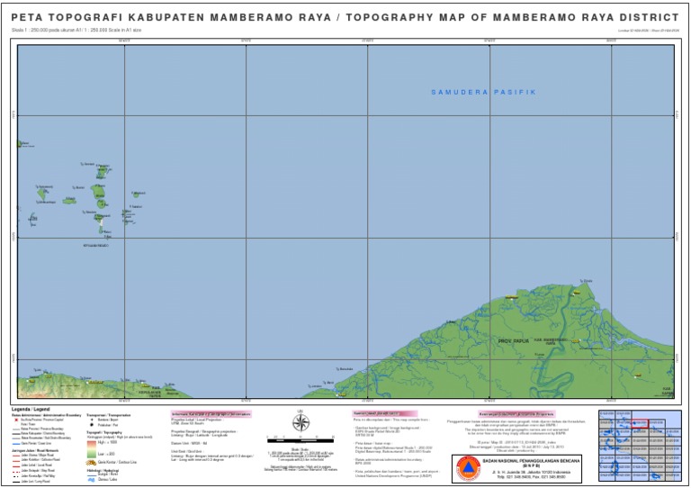 Peta Topografi Mamberamo Raya | PDF | Teknologi Geografis | Geodesi