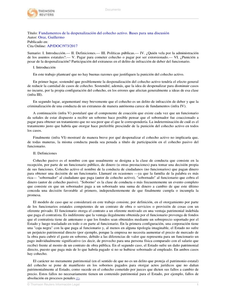 Orce Cohecho | PDF | Soborno | Comportamiento