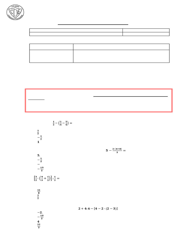 Prueba Formativa Matemática 1° Medio | PDF | Matemáticas
