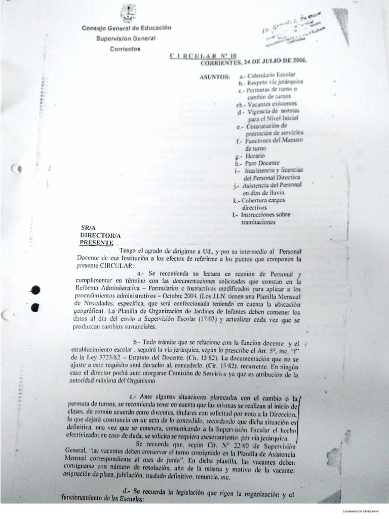 Circular 10 CGE (1) | PDF
