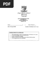 PSLE Science Answer Key | PDF | Water | Plants