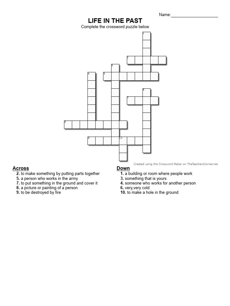 CR Puzzle Year 6 Unit 2 Life in The Past | PDF