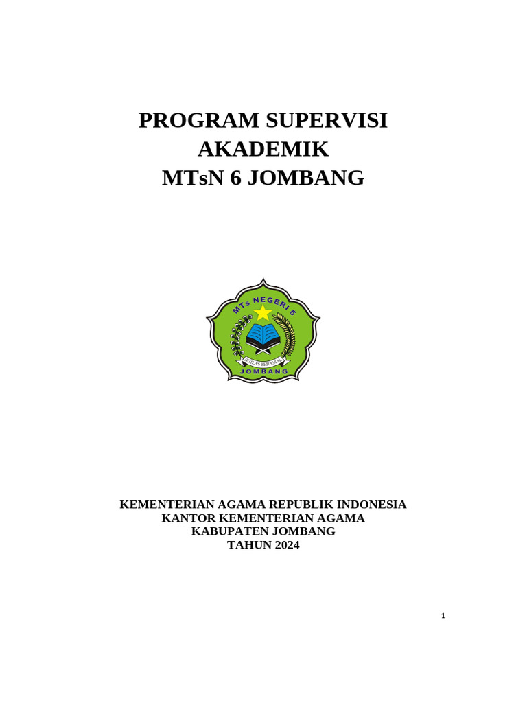 Template-Program Supervisi Akademik-Madrasah | PDF