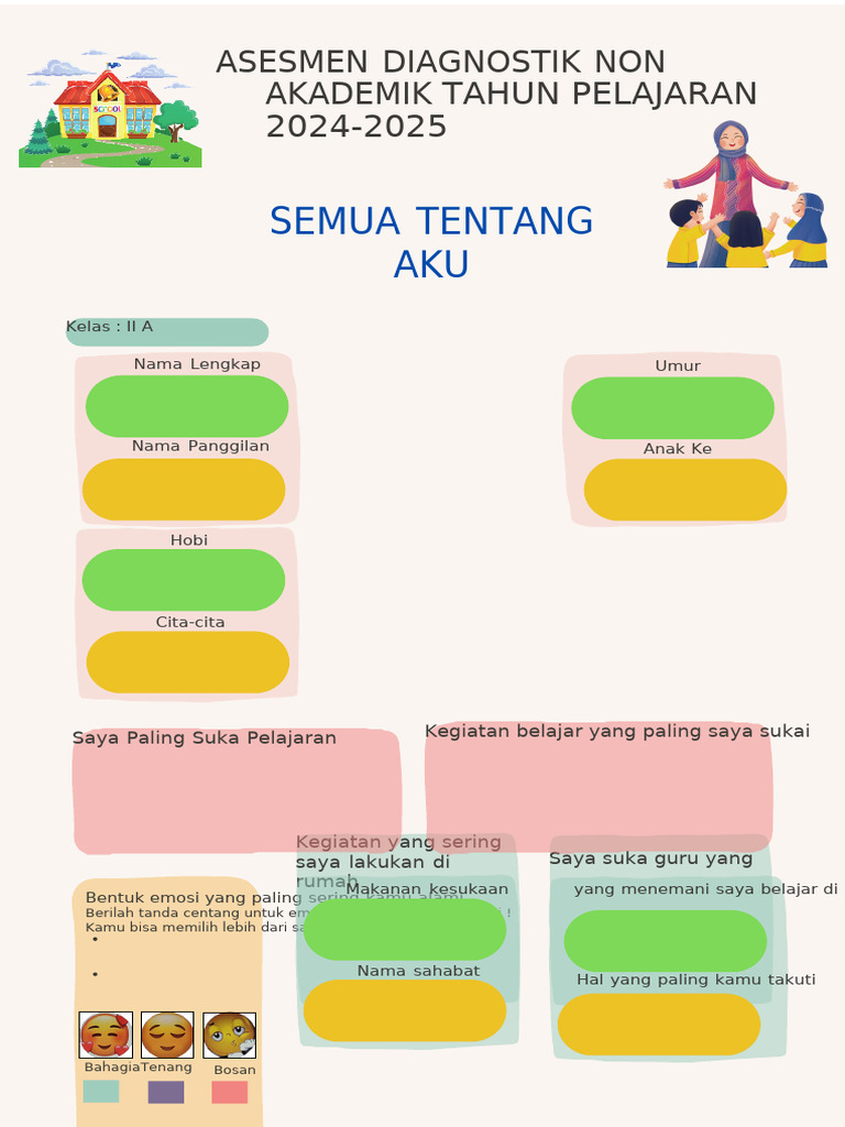 Asesmen Diagnostik Non Akademik 2024-2025 | PDF