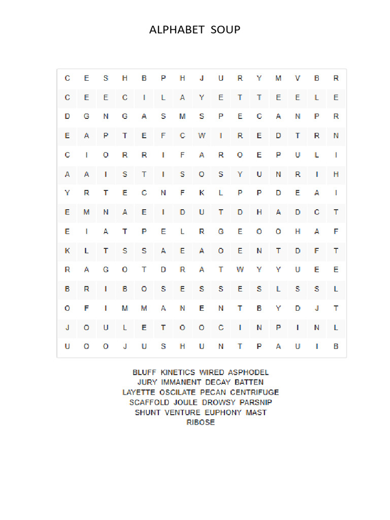 Alphabet Soup | PDF
