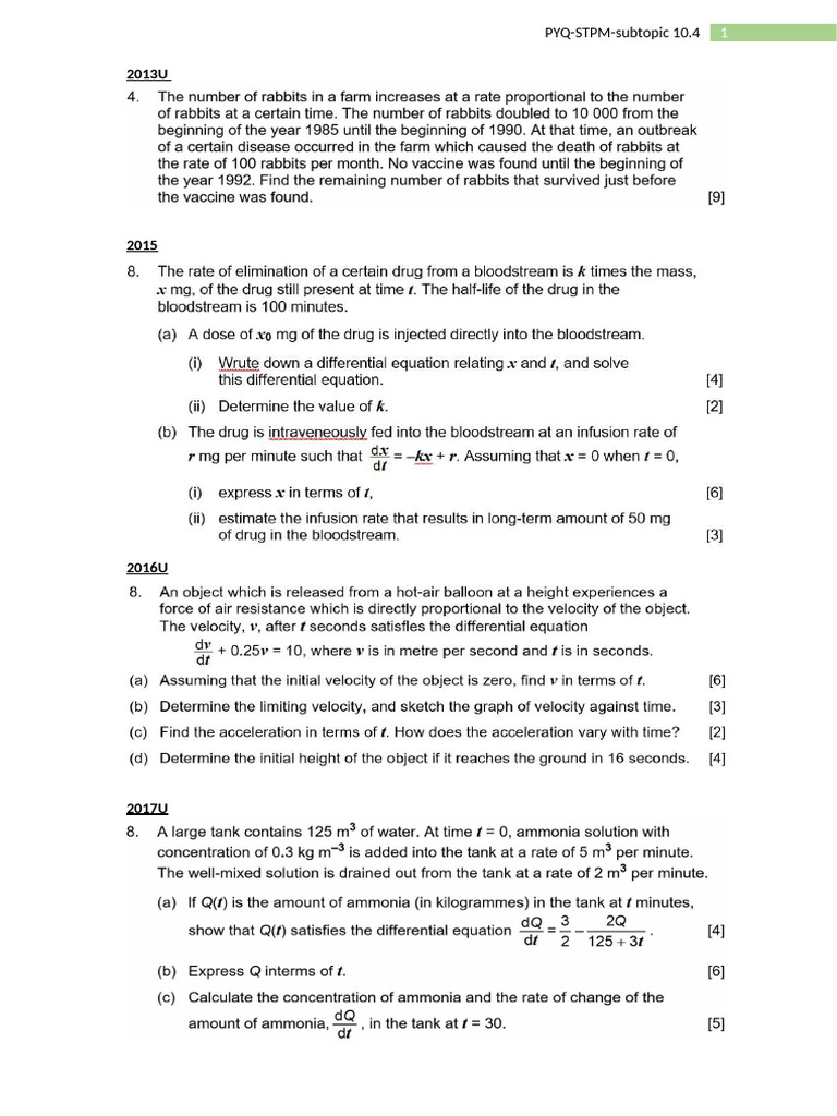 PYQ-STPM-subtopic 10.4 | PDF