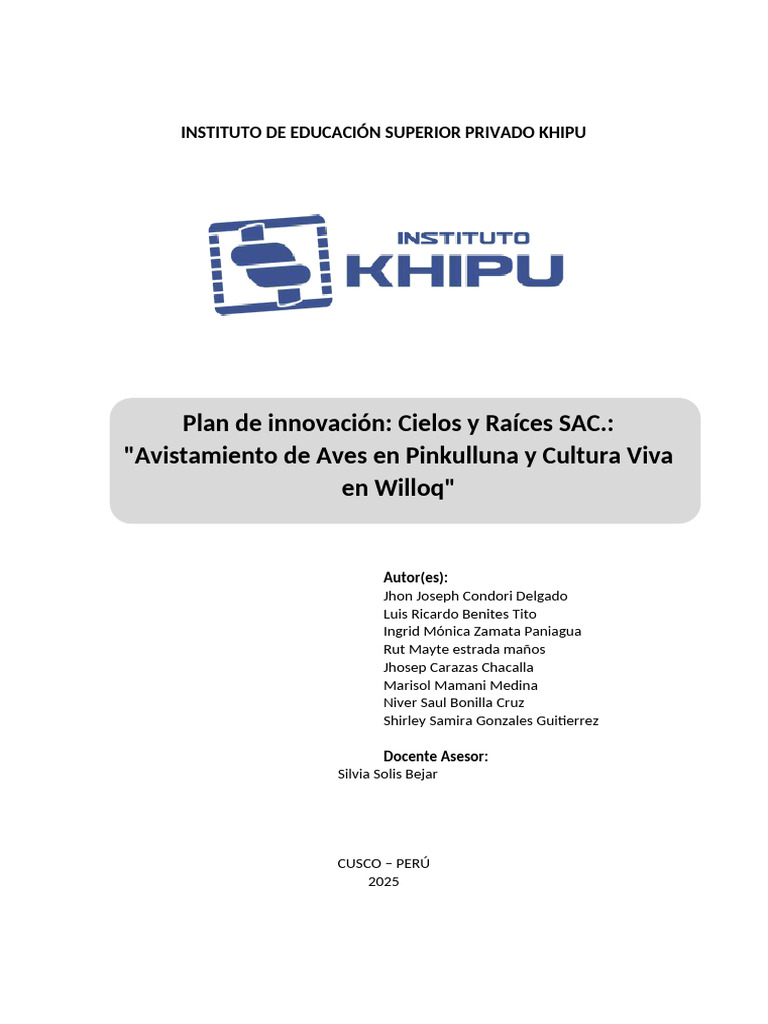 Avanze Del Proyecto | PDF | Turismo | Biodiversidad