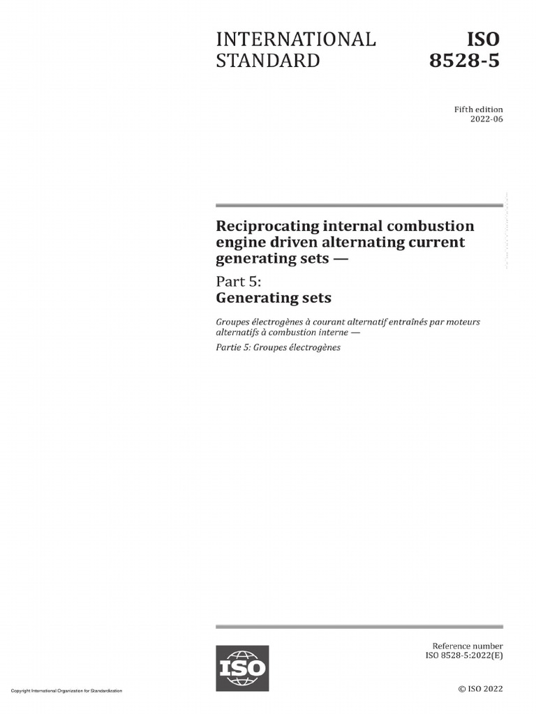 Iso 8528-5 - 2022 | PDF