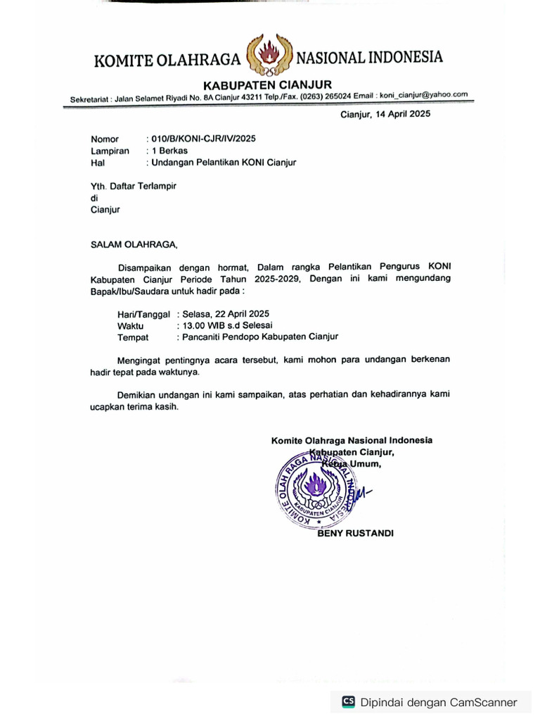 Undangan Apindo Dan Pengusaha | PDF