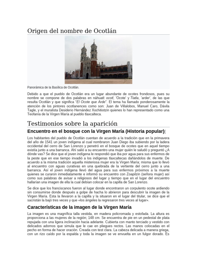 Historia Virgen de Ocotlán | PDF | María, madre de Jesús | Vida eterna ...