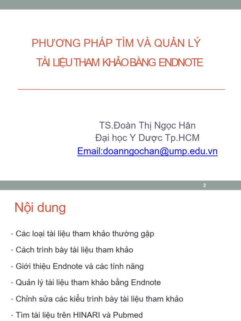Tim Kiem Va Quan Ly TLTK Với ENDNOTE | PDF