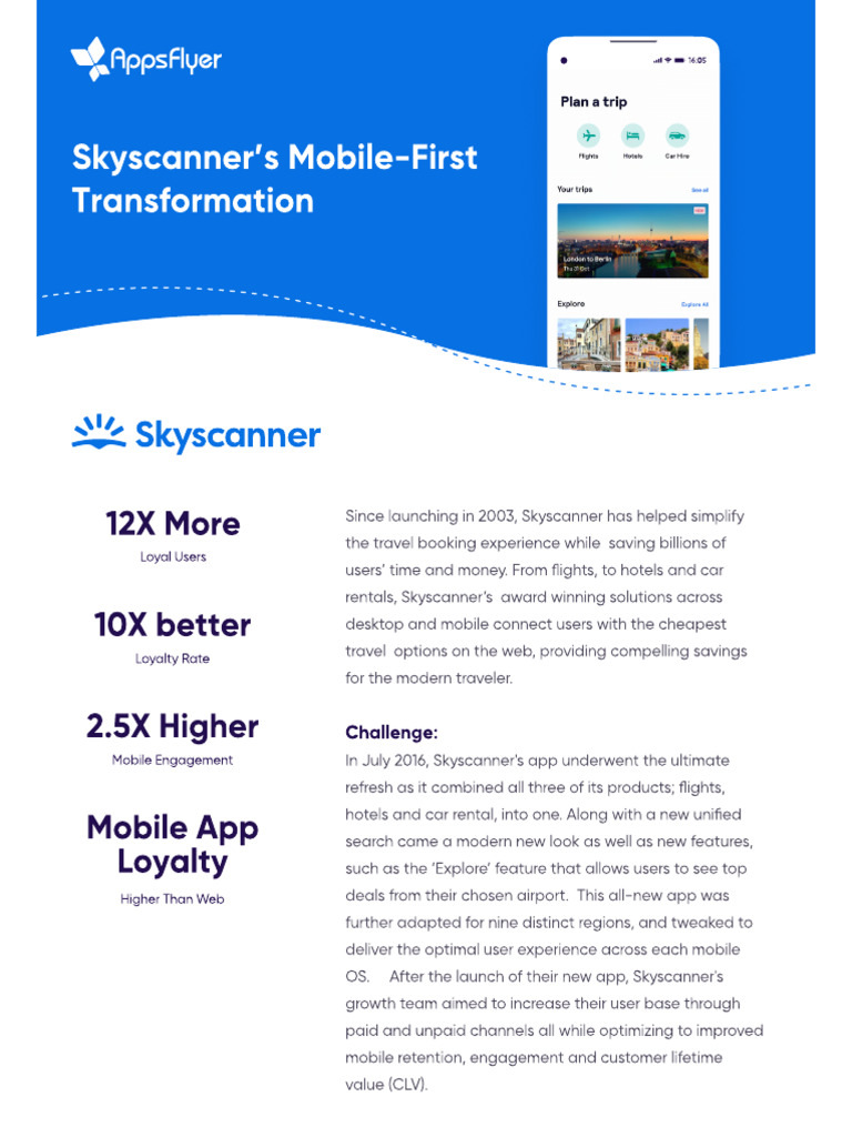 Case Study - Skyscanner's Mobile-First Transformation | PDF