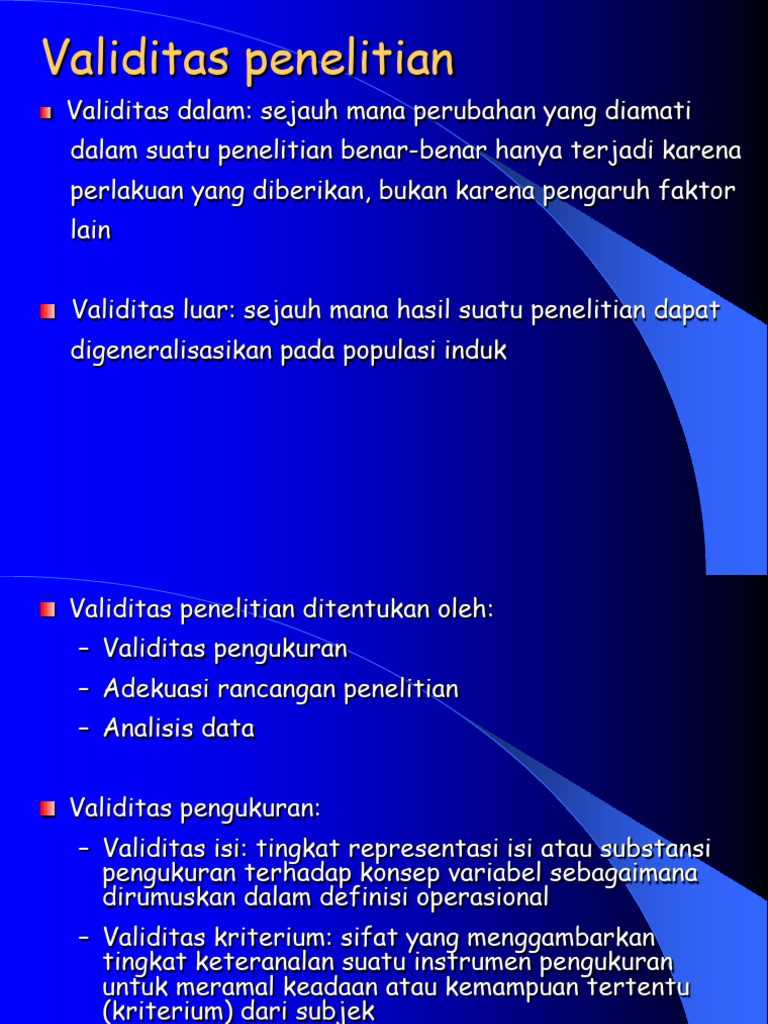Validitas Penelitian | PDF