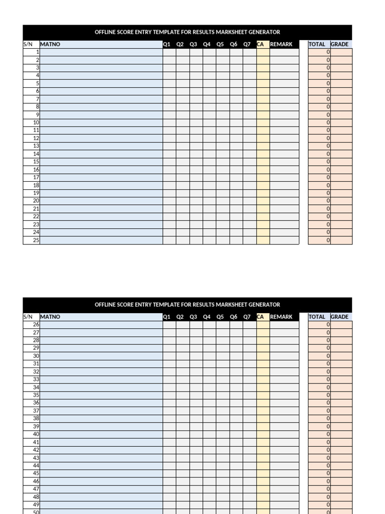 Rms Offline Entry Template | PDF