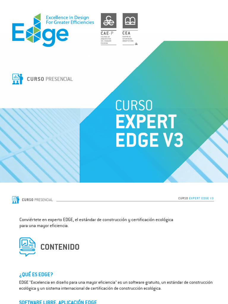 Contenido Curso EXPERT EDGE V3 | PDF | Edificio verde | Diseño