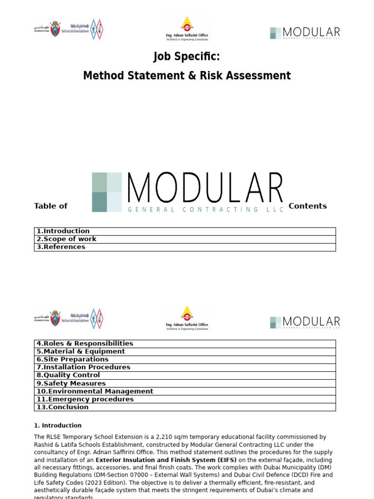MS For External Envelope - EIF's System | PDF | Materials | Building ...