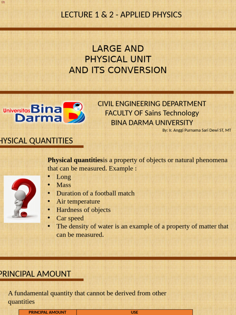 Large and Physical Unit and Its Conversion | PDF | Physical Quantities ...