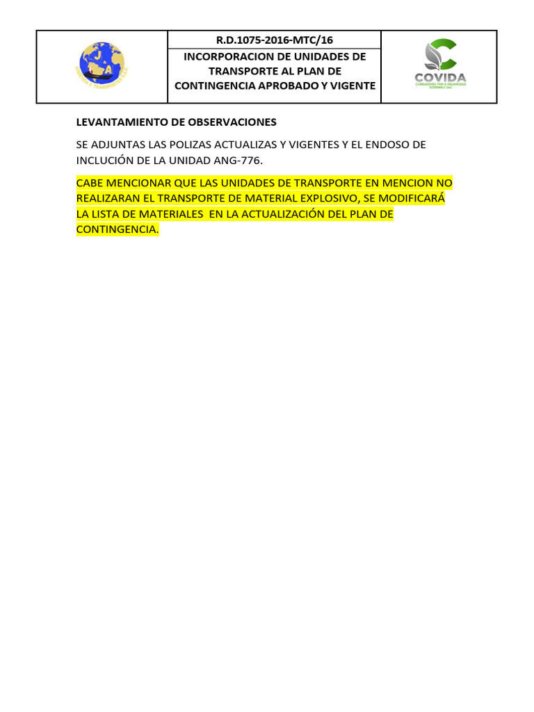 Levantamiento de Observaciones | PDF