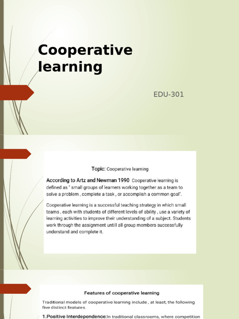 Cooperative Learning | PDF