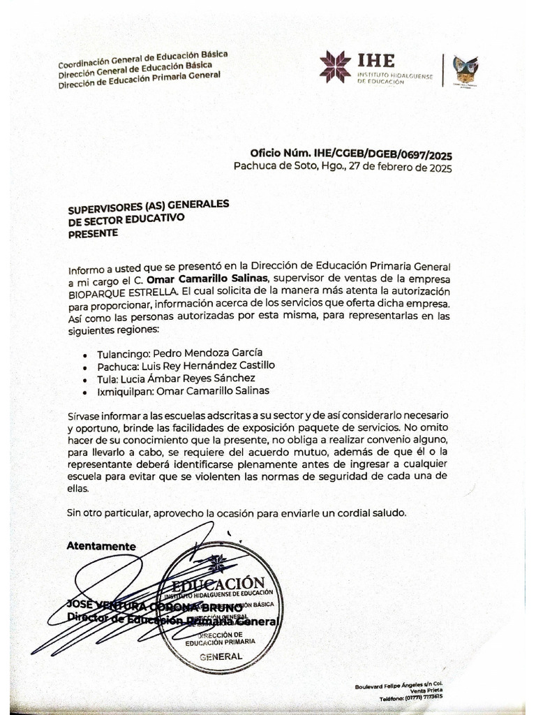 Oficio de Permiso 2025 PDF | PDF