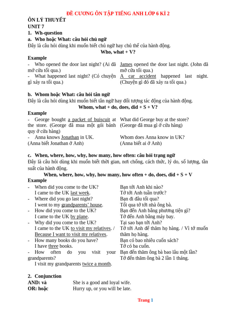 DE CUONG HK2 Global Success 6 | PDF