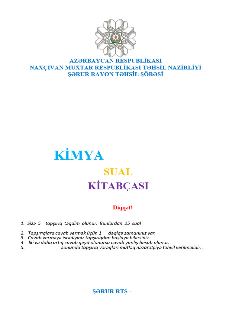 9cu Sinif Hazır Suallar | PDF