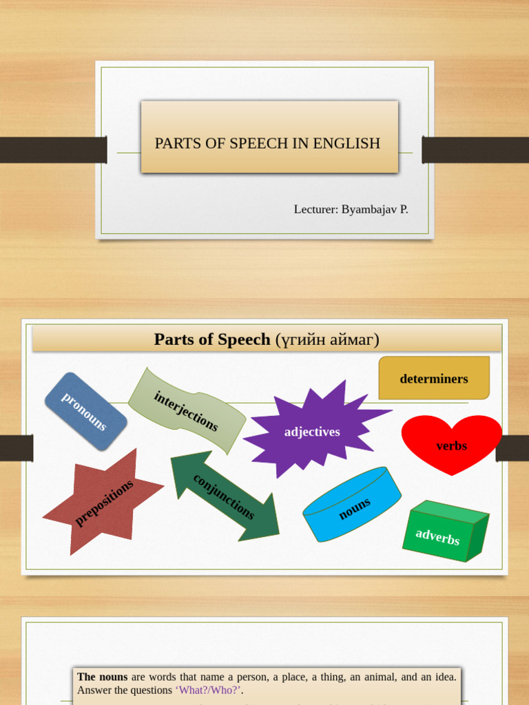 Understanding English Parts of Speech | PDF | Adverb | Verb